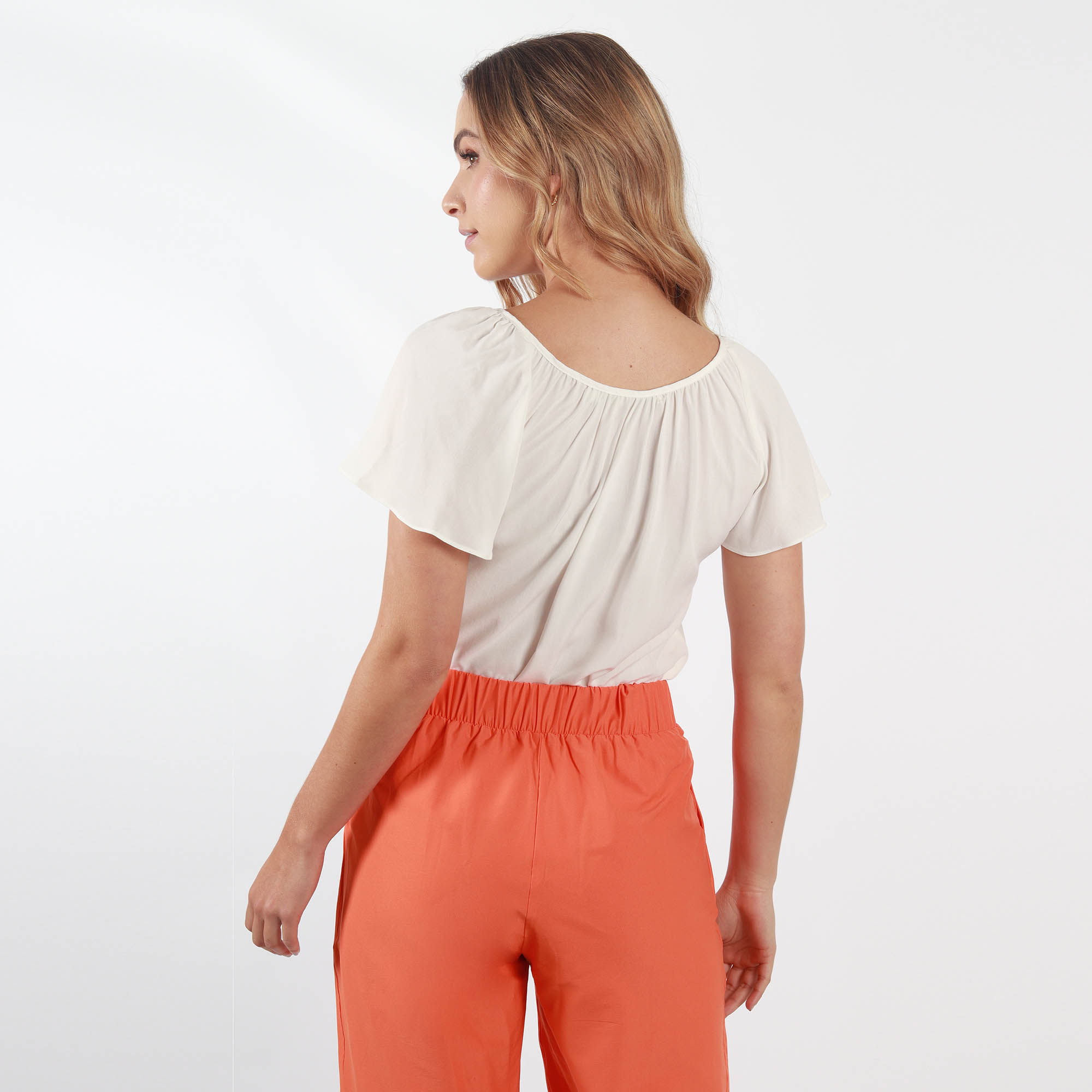 Blusa para mujer - BLUSA MANGA RANGLAN, ESCOTE REDONDO CON RECOGIDO ...