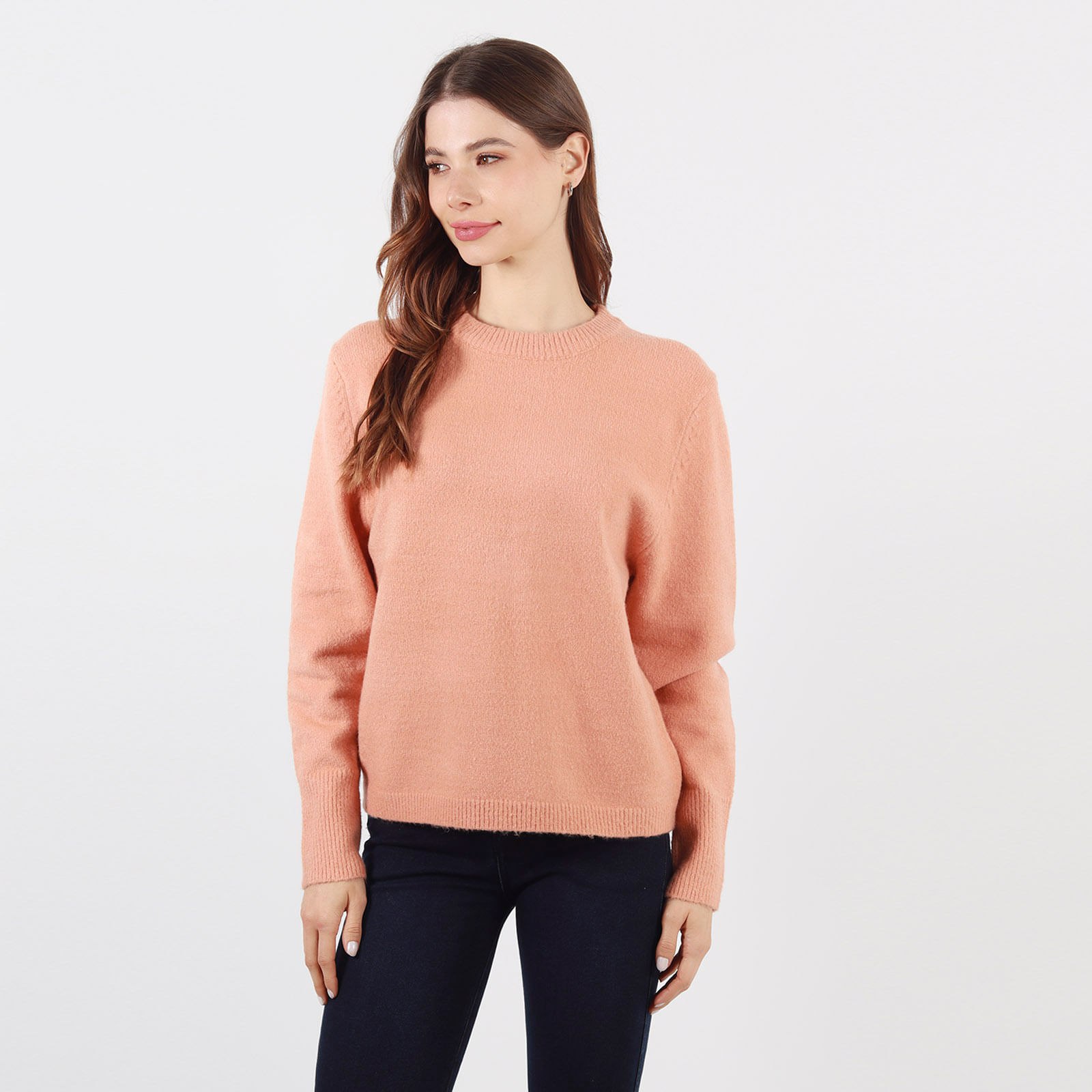 Sweter para mujer - JERSEY CUELLO REDONDO MANGA LARGA - SWETER ...