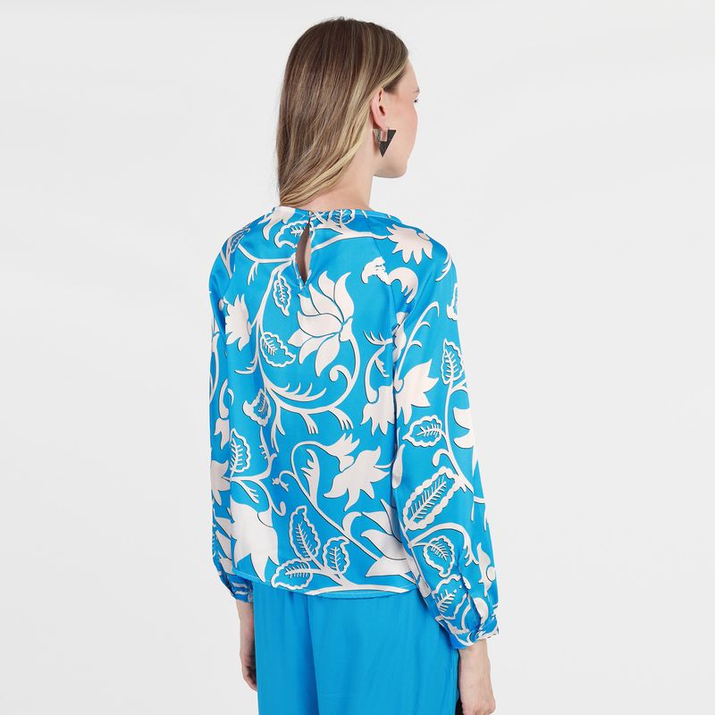 Blusa para mujer - BLUSA MANGA RANGLAN ESCOTE REDONDO MANGA LARGA CON ...