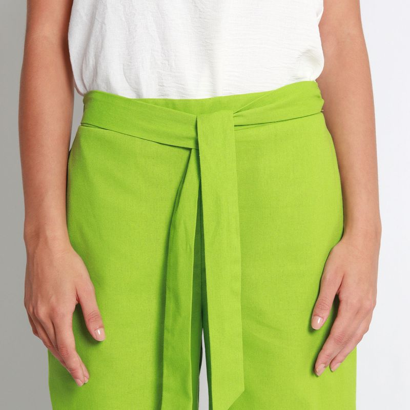 Pantalon para mujer - PANTALON RECTO CON PRETINA ELASTICA Y CINTURON ...