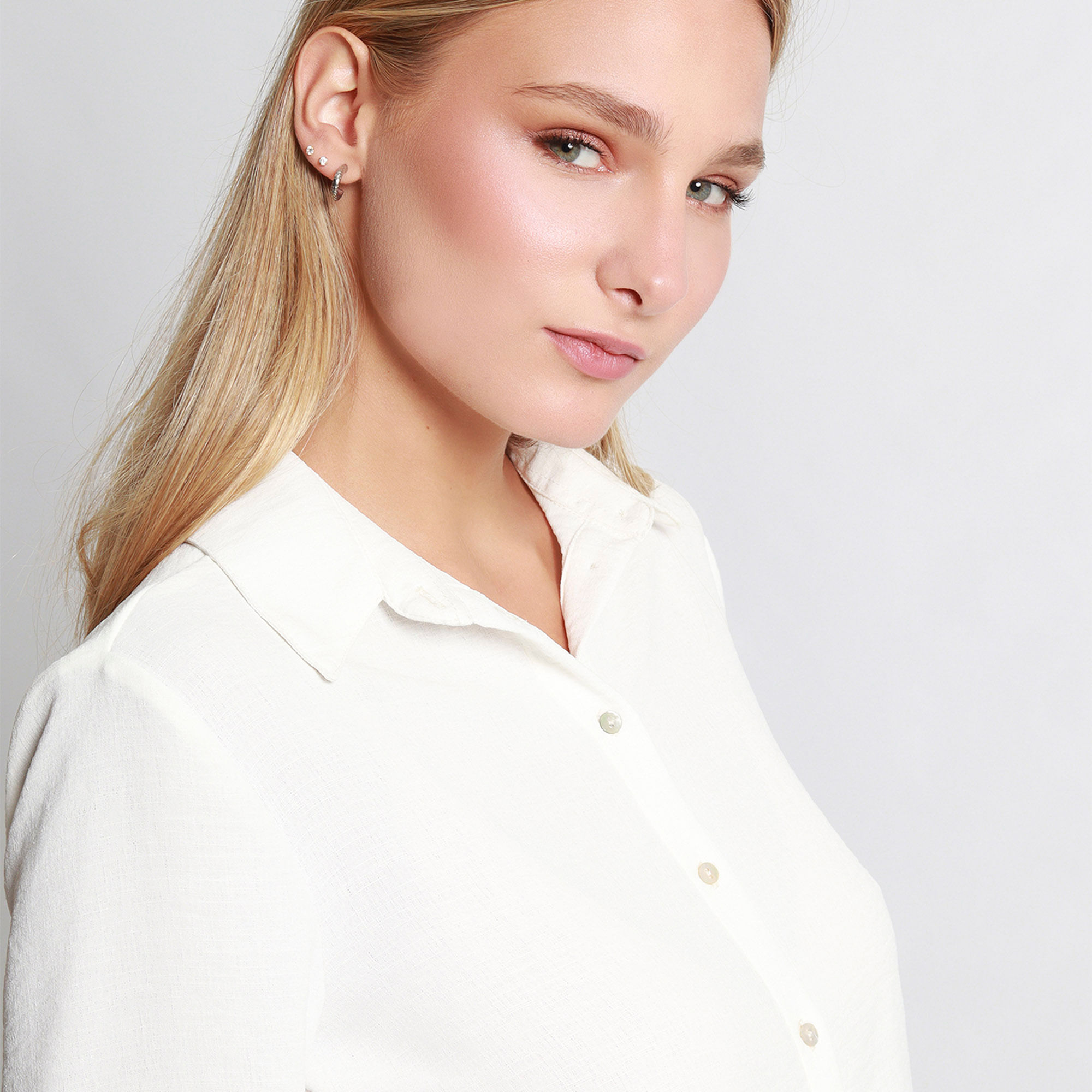 Camisa para mujer - CAMISA MANGA LARGA CON PUNO Y PORTANUELA DELANTERO ...